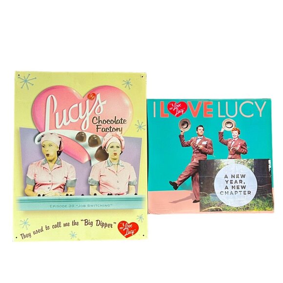 Wall Decor | I Love Lucy Bundle Lucys Chocolate Factory Metal Sign ...